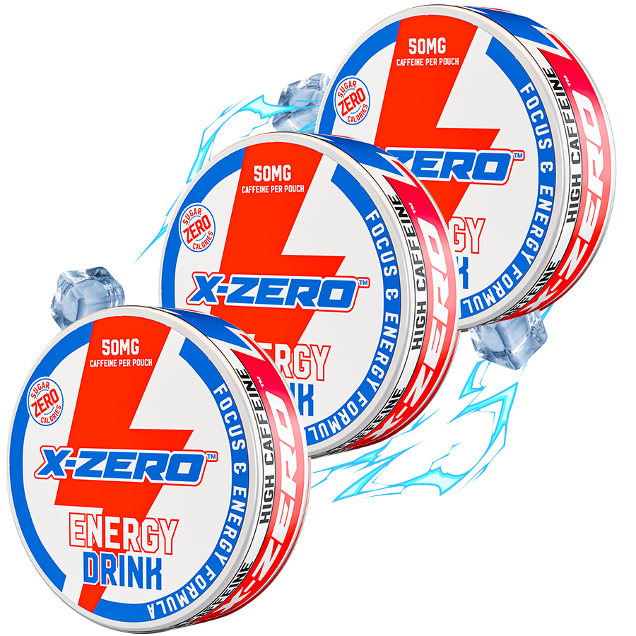 Energy Drink Energy Pouches (3 Pack / 60 Pouches) – X-Zero Energy