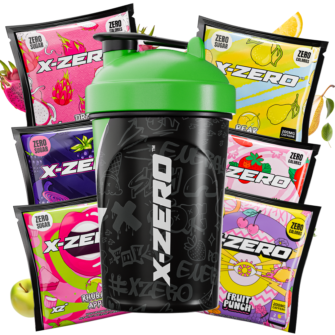 6 SAMPLE PACK + SHAKER (12 Servings) – X-Zero Energy