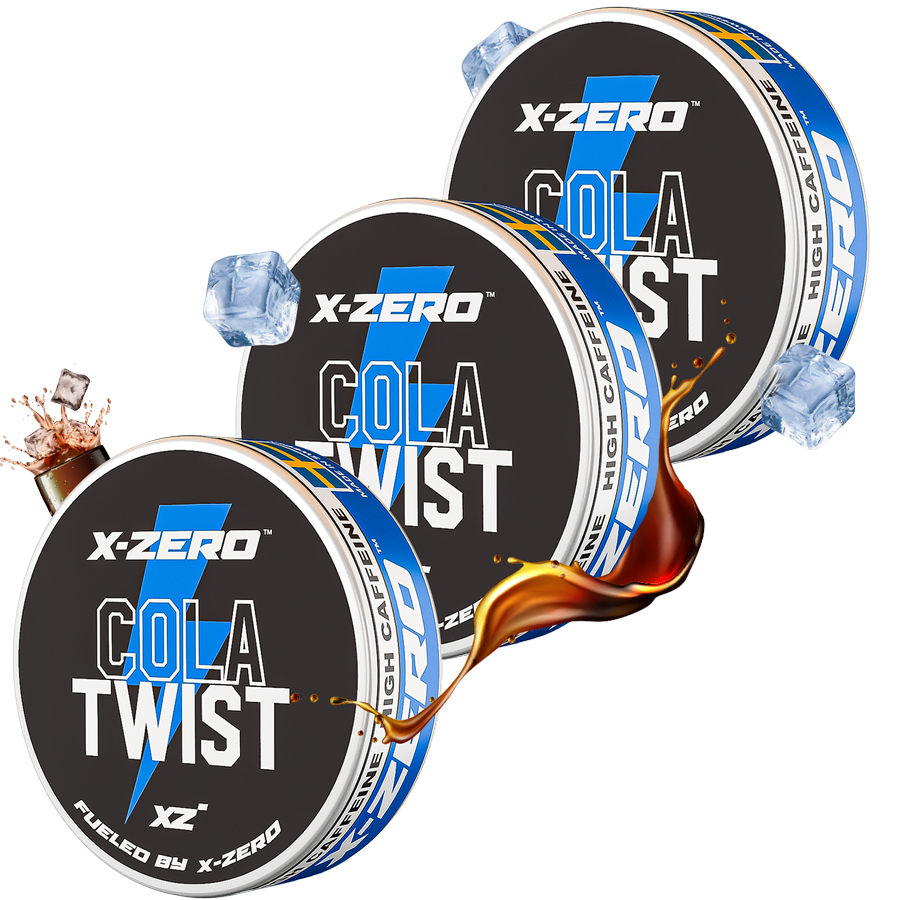 Cola Twist Energy Pouches (3 Pack / 60 Pouches) – X-Zero Energy