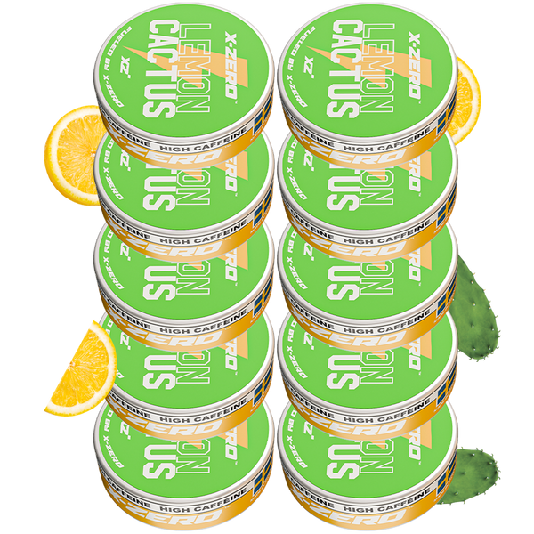 Lemon Cactus Energy Pouches (10 Pack/200 Pouches) – X-Zero Energy