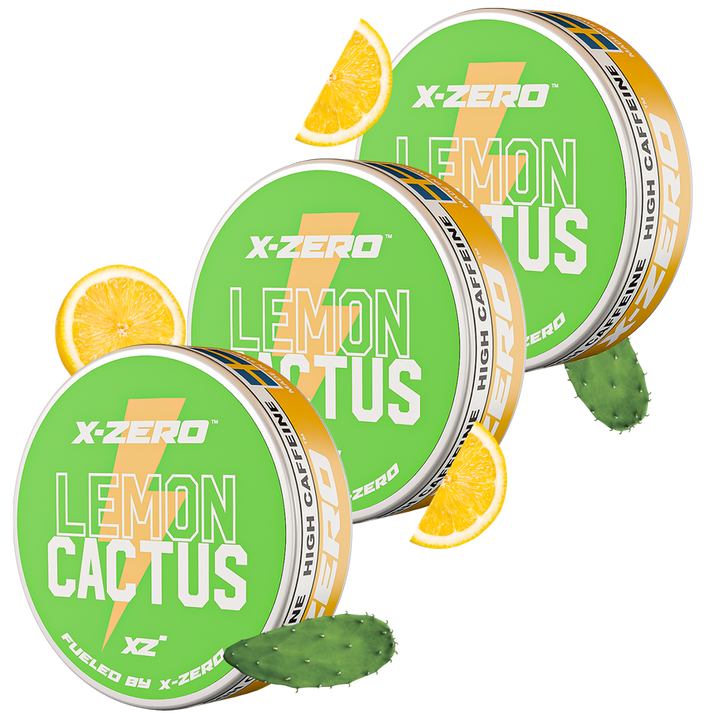 Lemon Cactus Energy Pouches (3 Pack / 60 Pouches) – X-Zero Energy