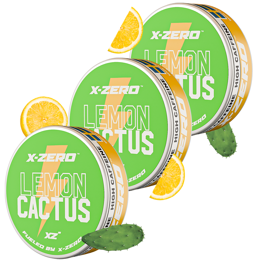 Lemon Cactus Energy Pouches (3 Pack / 60 Pouches) – X-Zero Energy